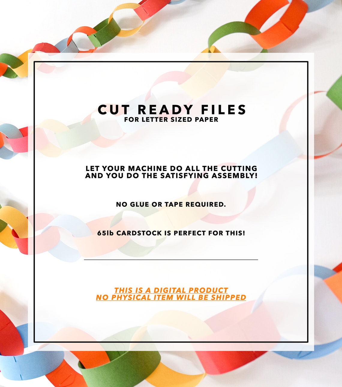 Paper Chain Garland SVG for Cricut and Other Cutting Machines - Digital ...