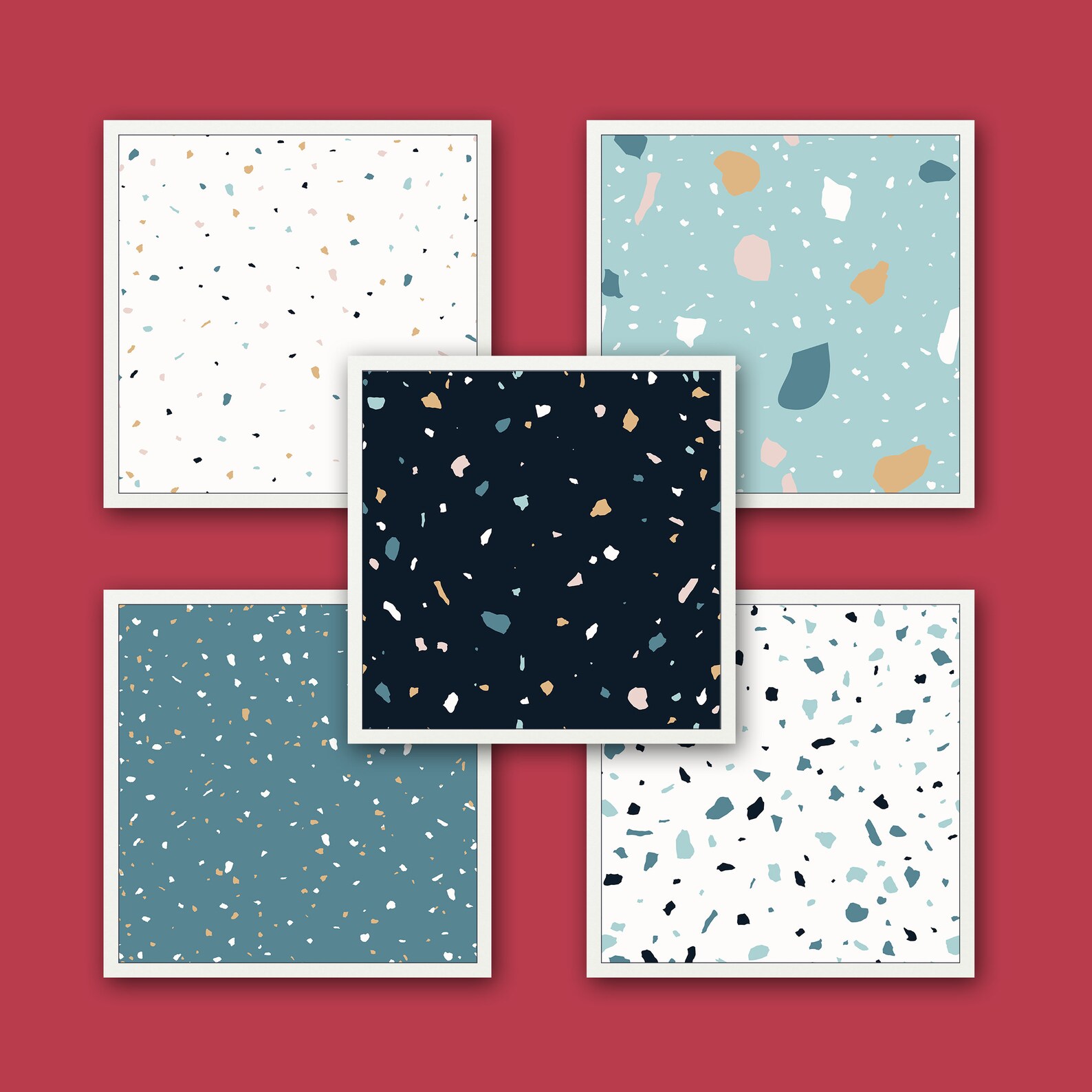 TERRAZZO Digital Paper Pack | Abstract Seamless Pattern | Instant ...