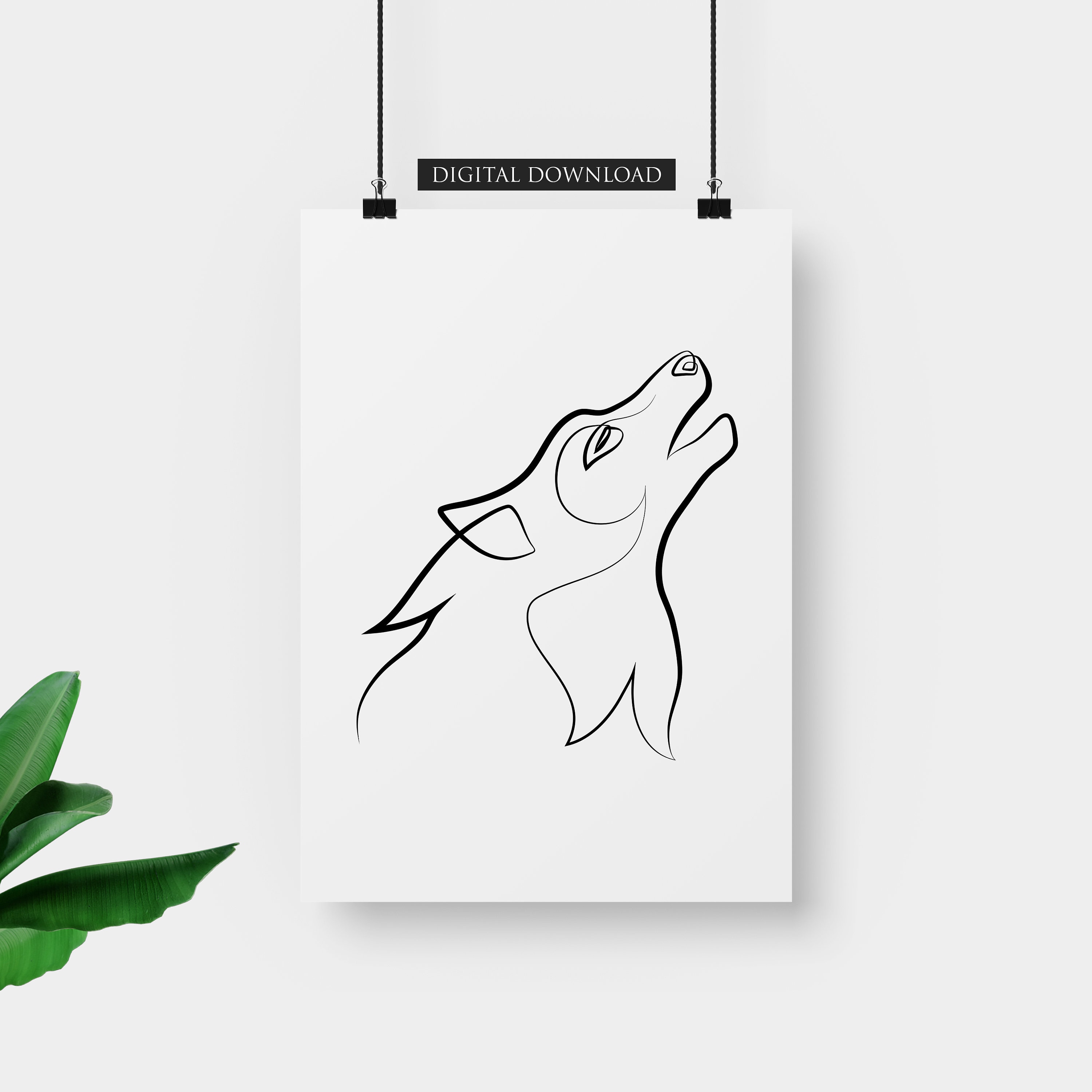 Wolf One Line Art Wolf Tattoo Art Minimalist Line Art Abstract Line Art ...