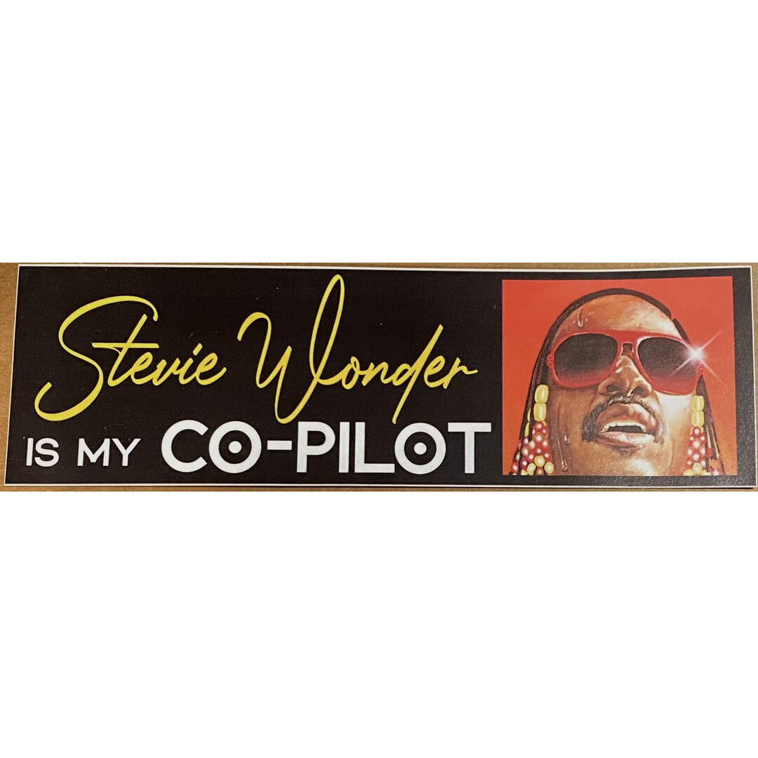 Stevie Wonder is My Co-pilot Bumper Sticker - Etsy