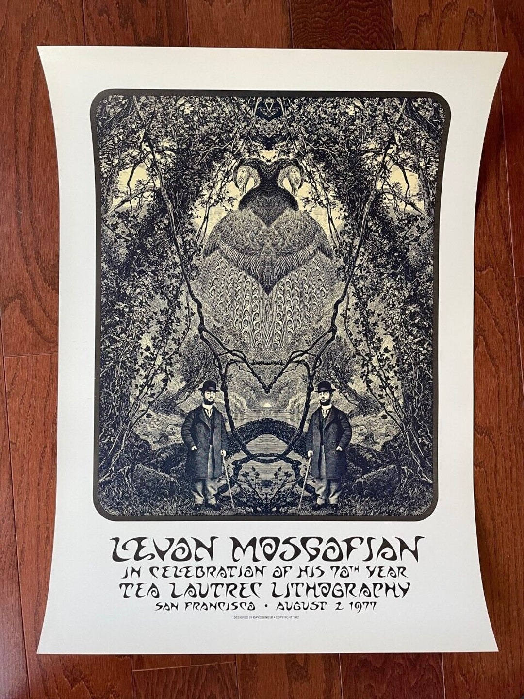 1977 Levon Mosgofian 70th Birthday Toulouse Tea Lautrec Fillmore Era ...