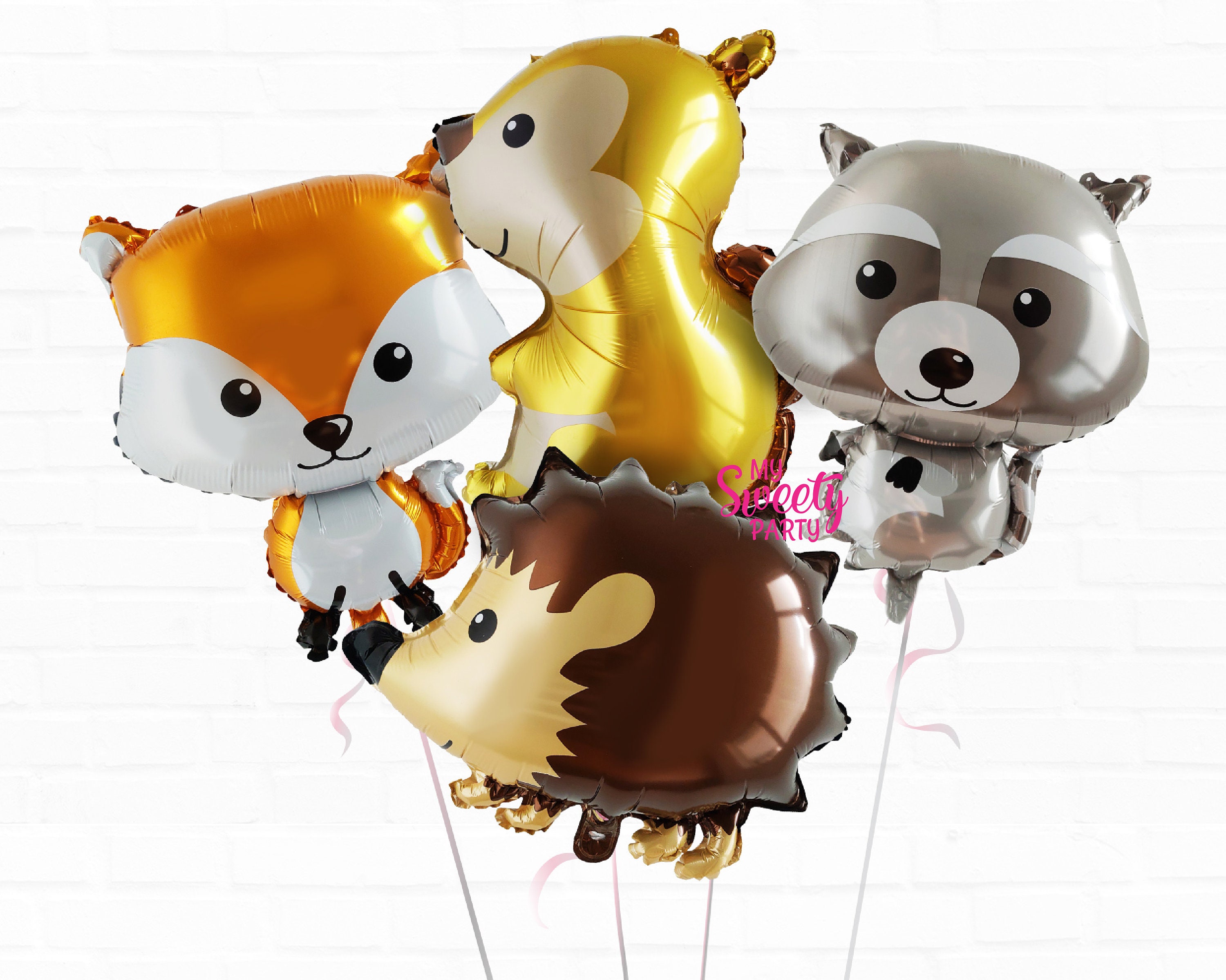 Woodland Animal Balloon Baby Shower Decoration Birthday - Etsy Sweden