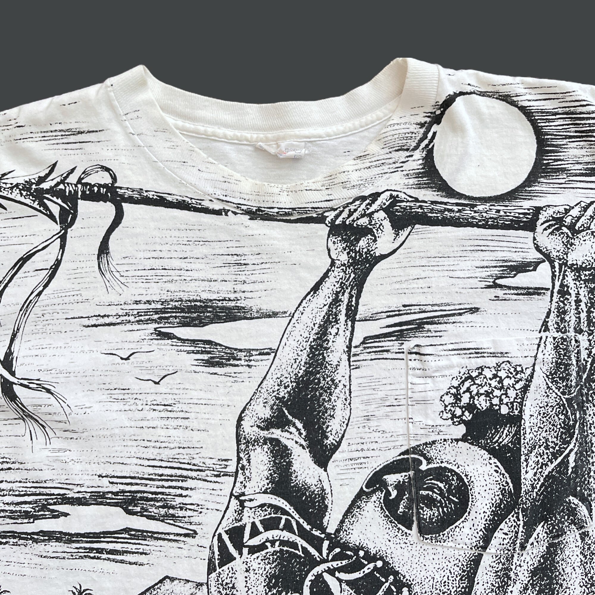 Vintage I Kaika Pule Hawaiian Warrior Single Stitch White - Etsy
