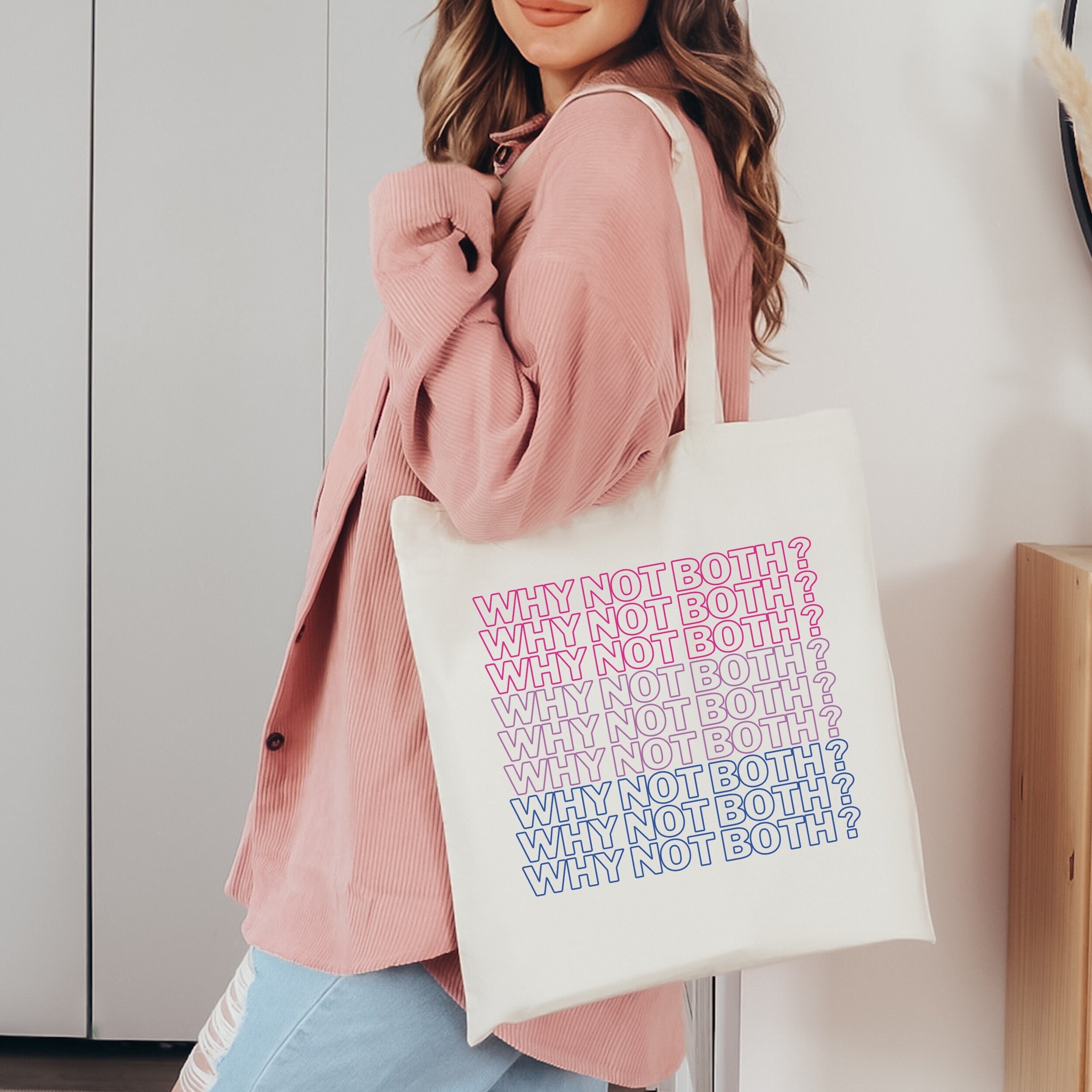 Why Not Both Tote Bag Queer Pride Gay Tote Bags Lgbtq - Etsy