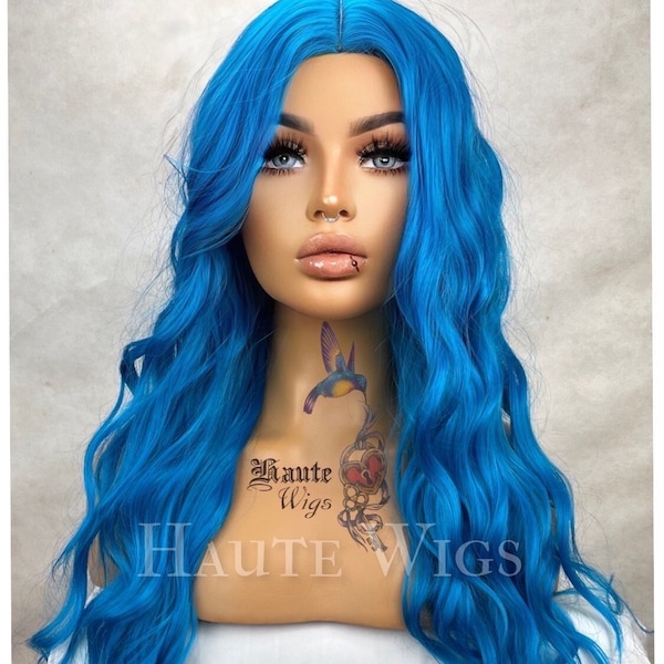 Short Blue Wig - Etsy
