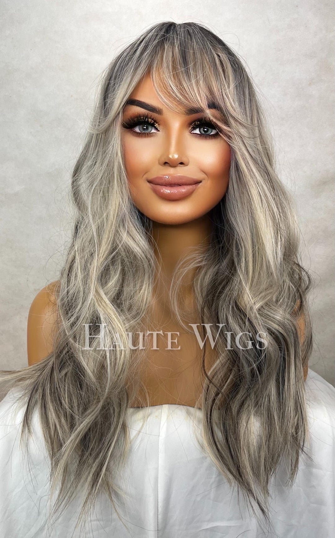 Woke up Like This - Wavy 22 Inch Light COOL Tone Ash Blonde Wig With ...