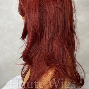 Waterloo Sunset - Red Copper Wig With Bangs / Fringe Long Ginger Auburn ...