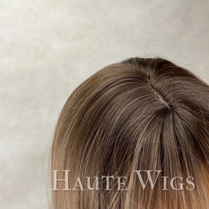 Justified Ash Brown Mouse Silver Tones Platinum BOB Wig W Bangs Fringe ...