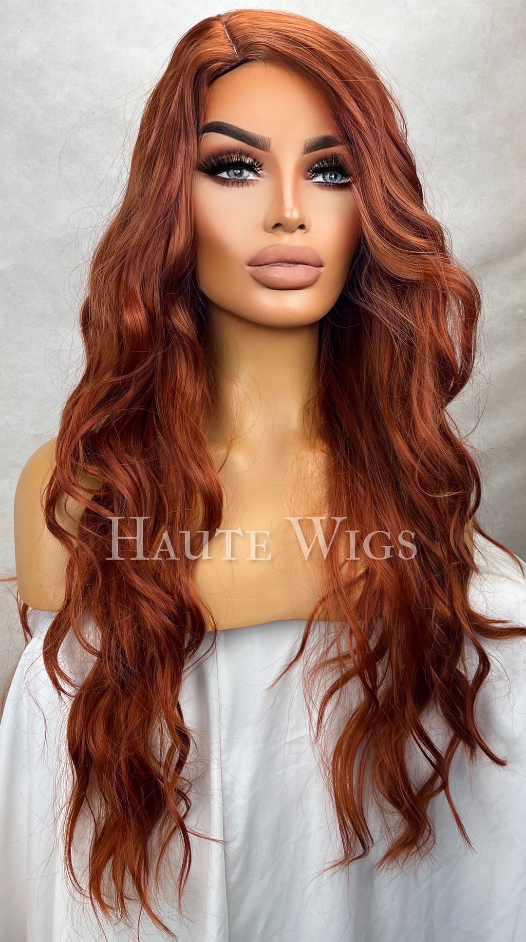 Copper Roses - Auburn Ginger Synthetic Womens Wig Ladies NO Lace Front ...