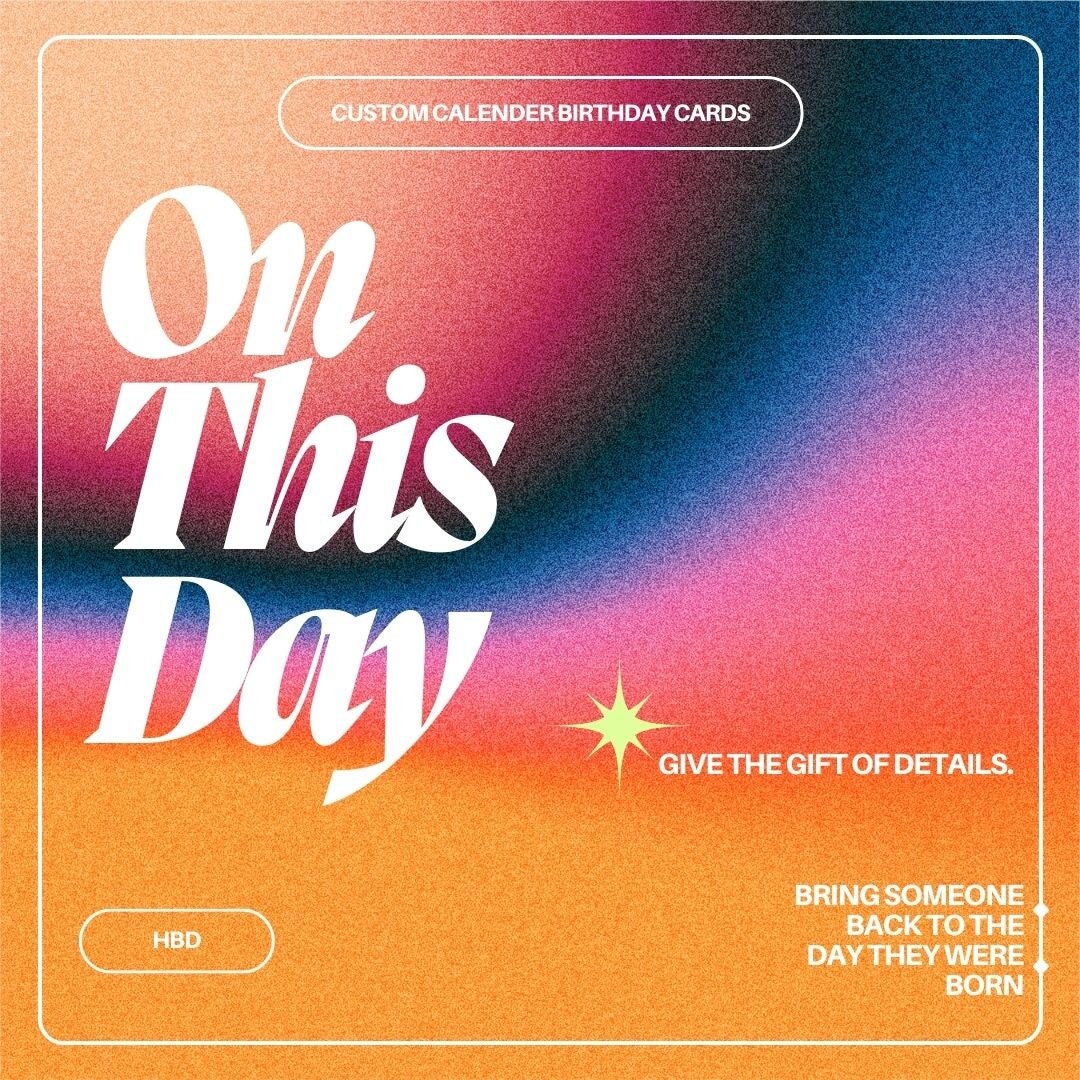 ON THIS DAY: Custom Calendar Birthday Cards - Etsy