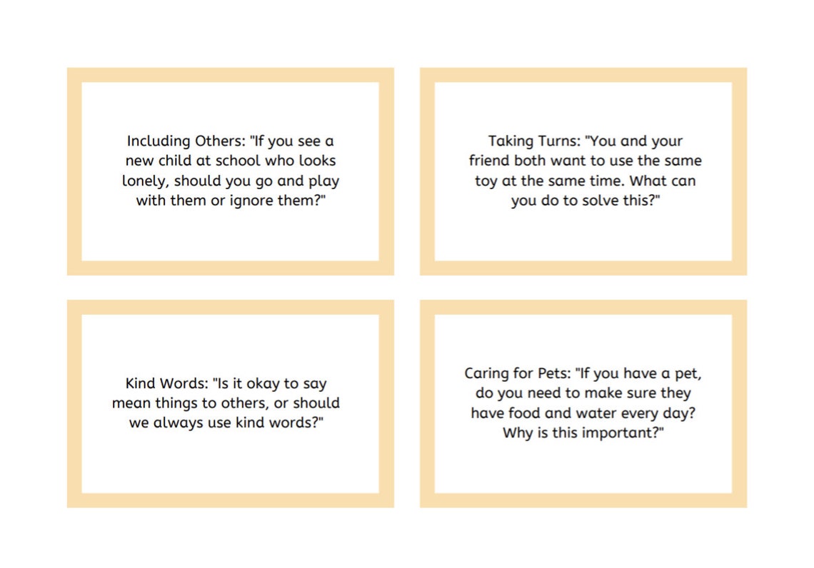 Moral Dilemma Discussion Cards - Toddler Islamic Activity for Learning ...