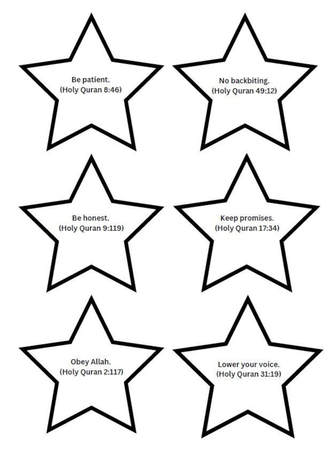 Good Akhlaq/character/manners Kids Learning Activity (instant Download ...