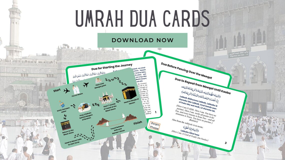 Umrah Dua Cards (instant Download) - Etsy