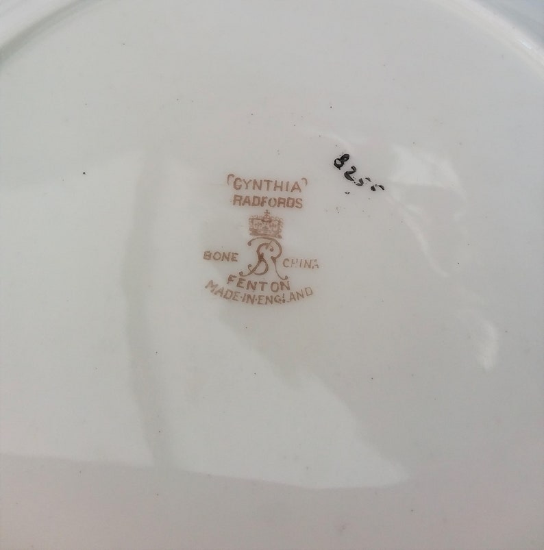 Samuel Radford Cynthia Pattern No. 8255, 7.5 Fenton Bone China Plate ...