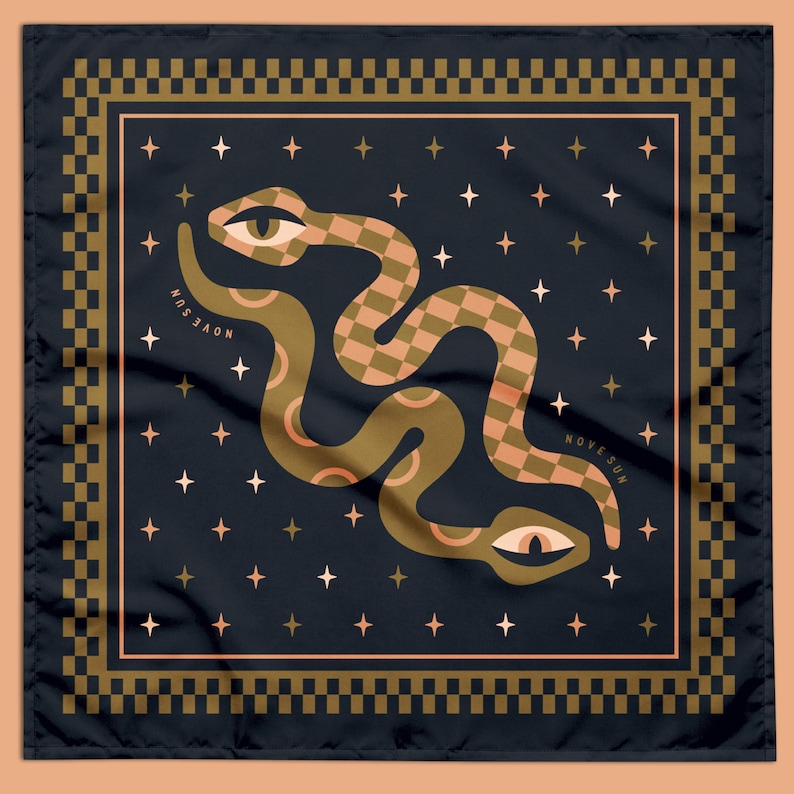 Solmate Snakes Printed Bandana Scarf Silky Tapestry - Etsy