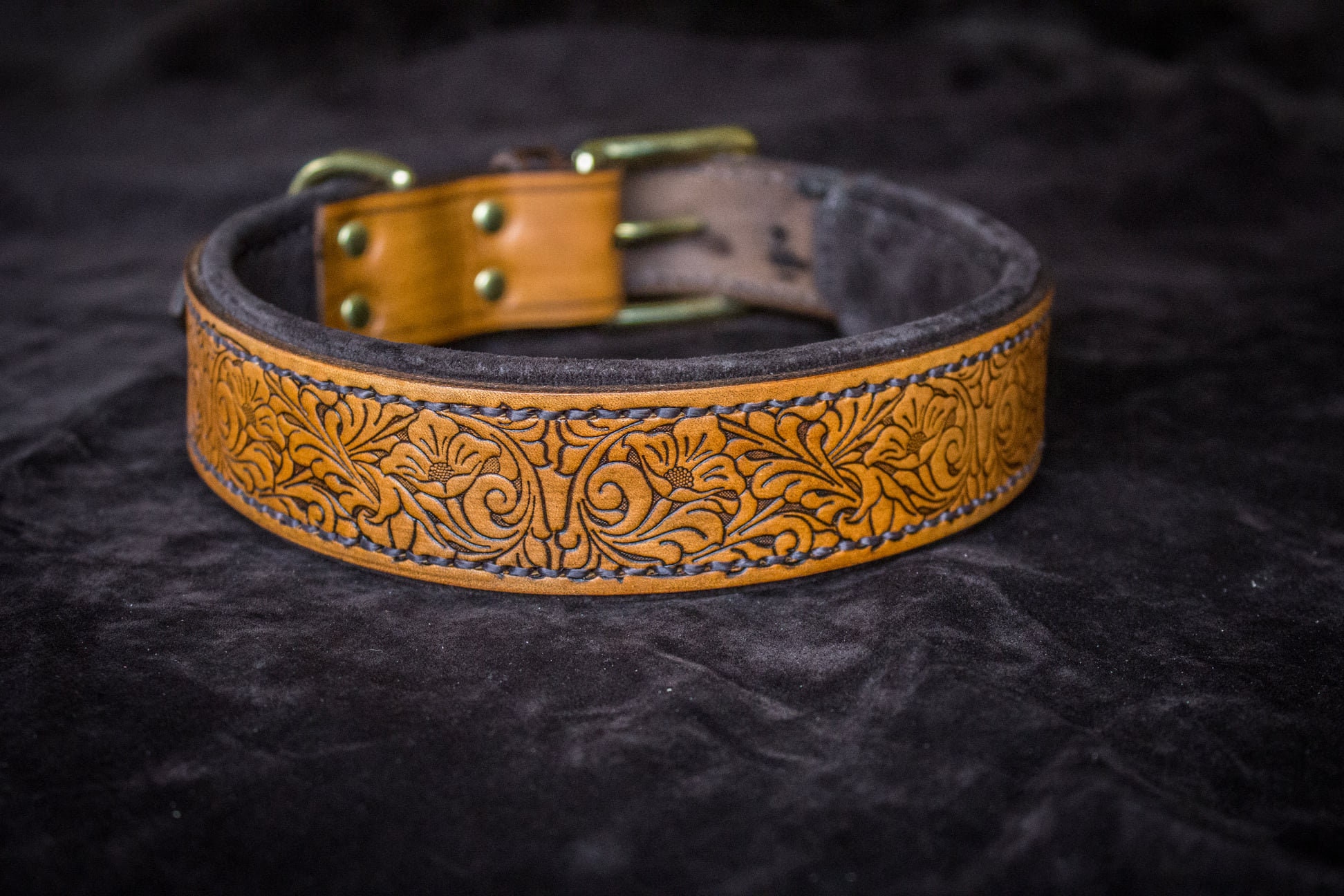 Old Western / Western Leather Dog Collar - Etsy