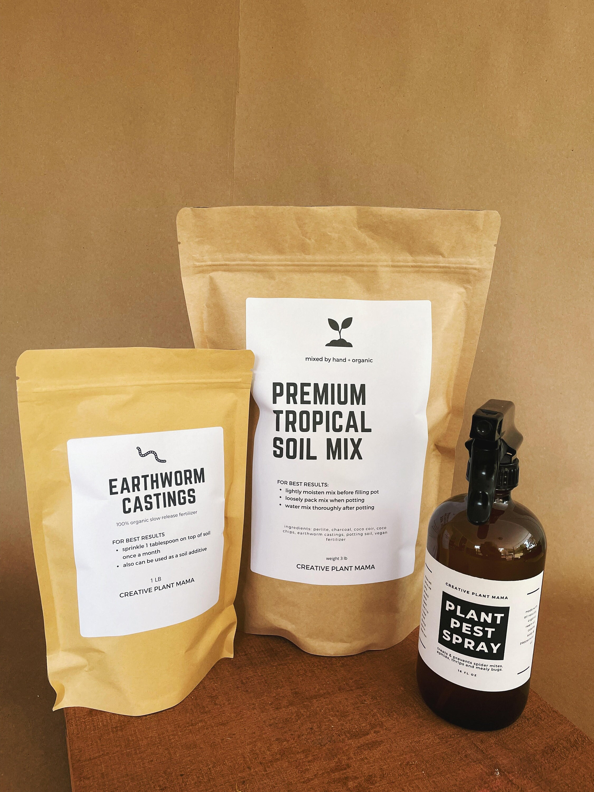 Plant Care Essentials Kit Organic Soil Mix Fertilizer & | Etsy