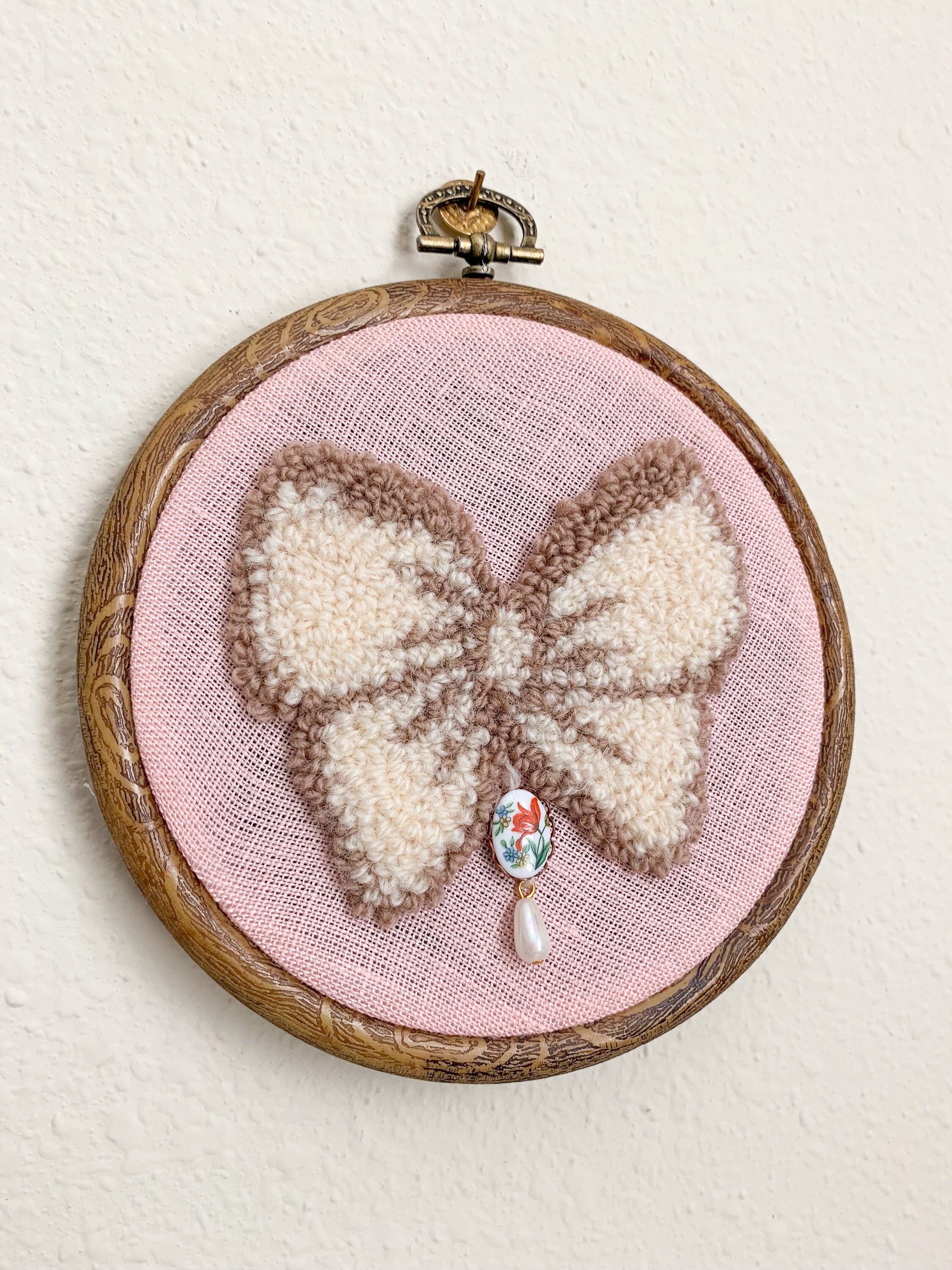 Punch Needle Ribbon Hoops Coquette Inspired Ribbons Punch Needle Rug ...