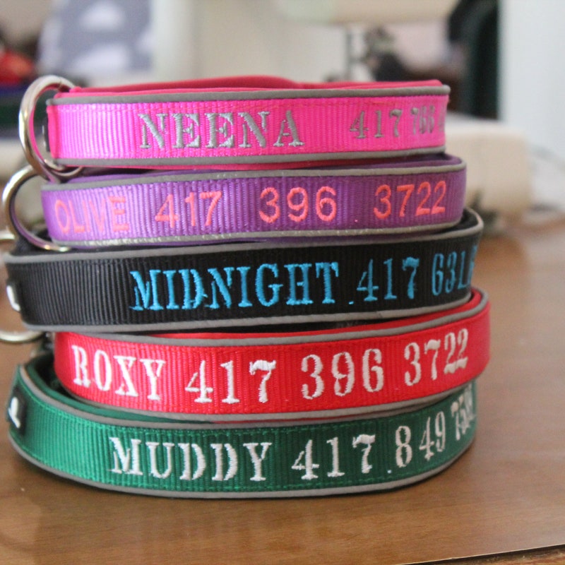 Personalized Dog Collar Embroidered - Etsy