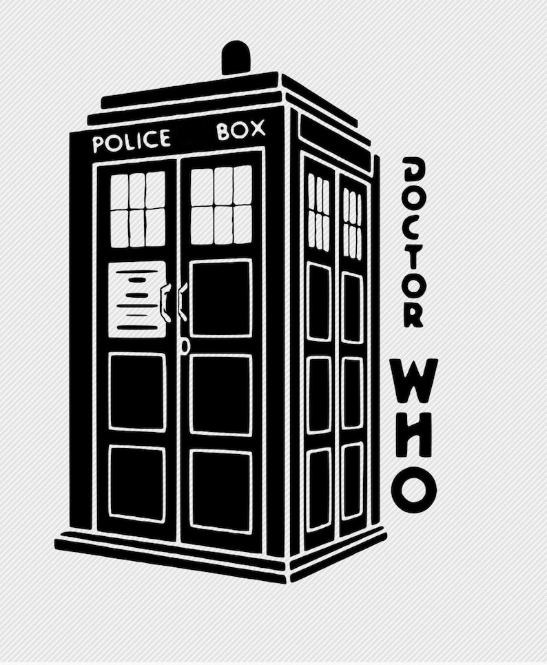 Tardis Vinyl Decal - Etsy