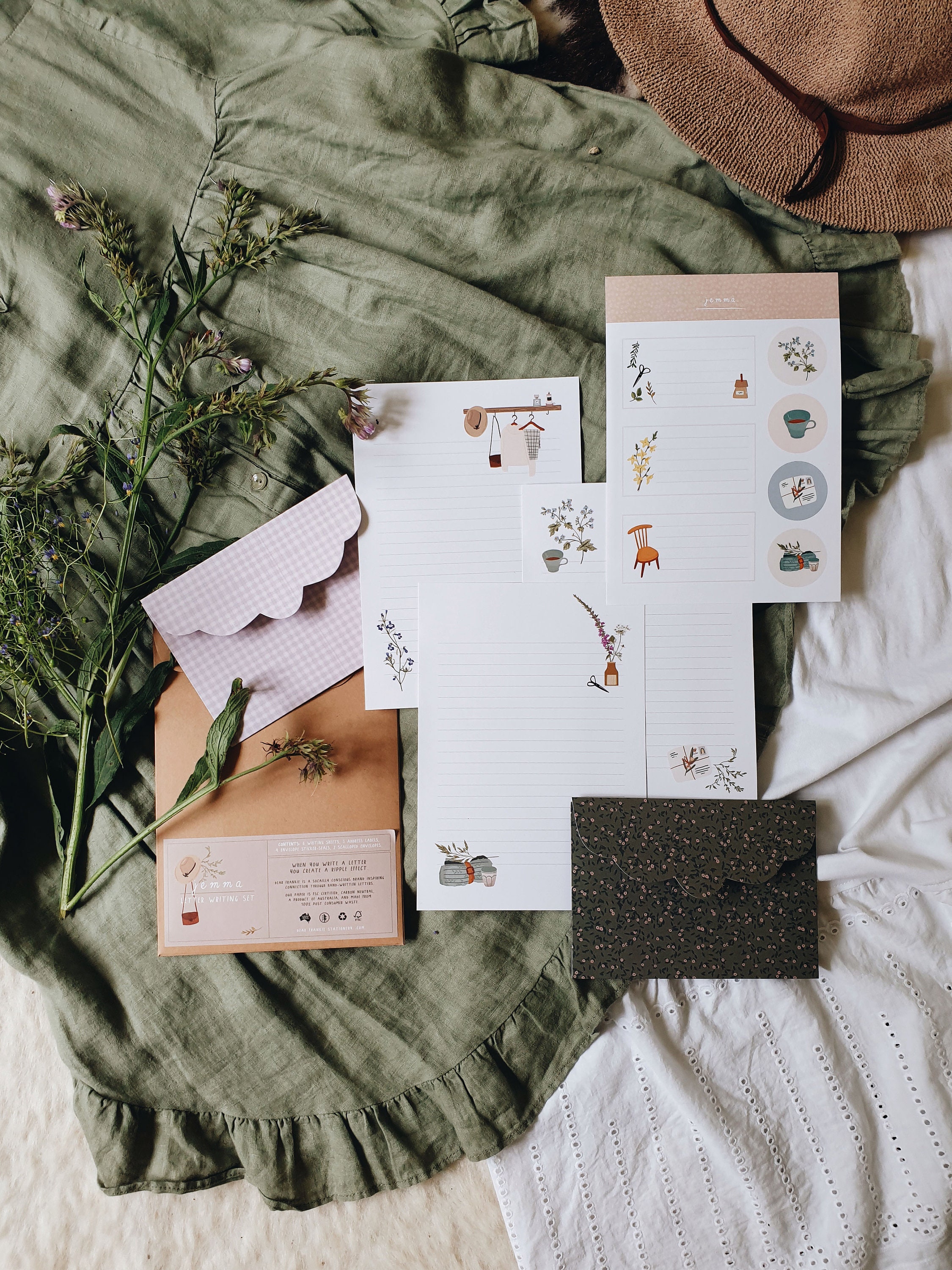 Jemma Letter Writing Set - Etsy Australia
