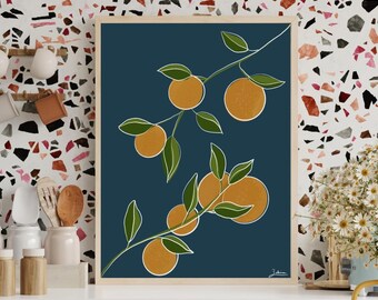 Orange Tree Print for Digital Download - Etsy