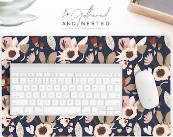 Desk Mat Modern Florals Stylish Decor for Your Office or - Etsy