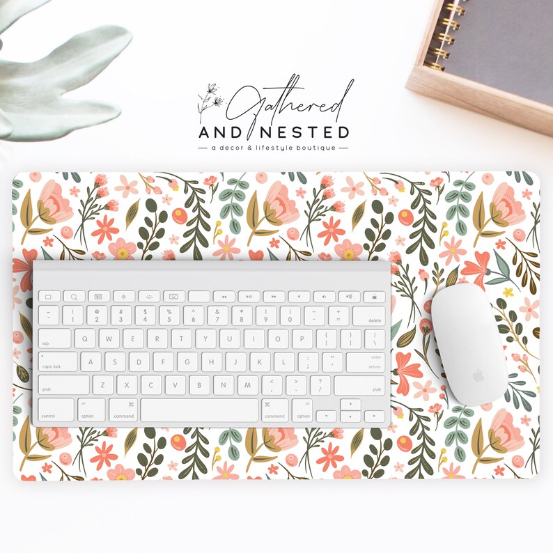 Desk Mat Pretty Florals Stylish Decor for Your Office or - Etsy