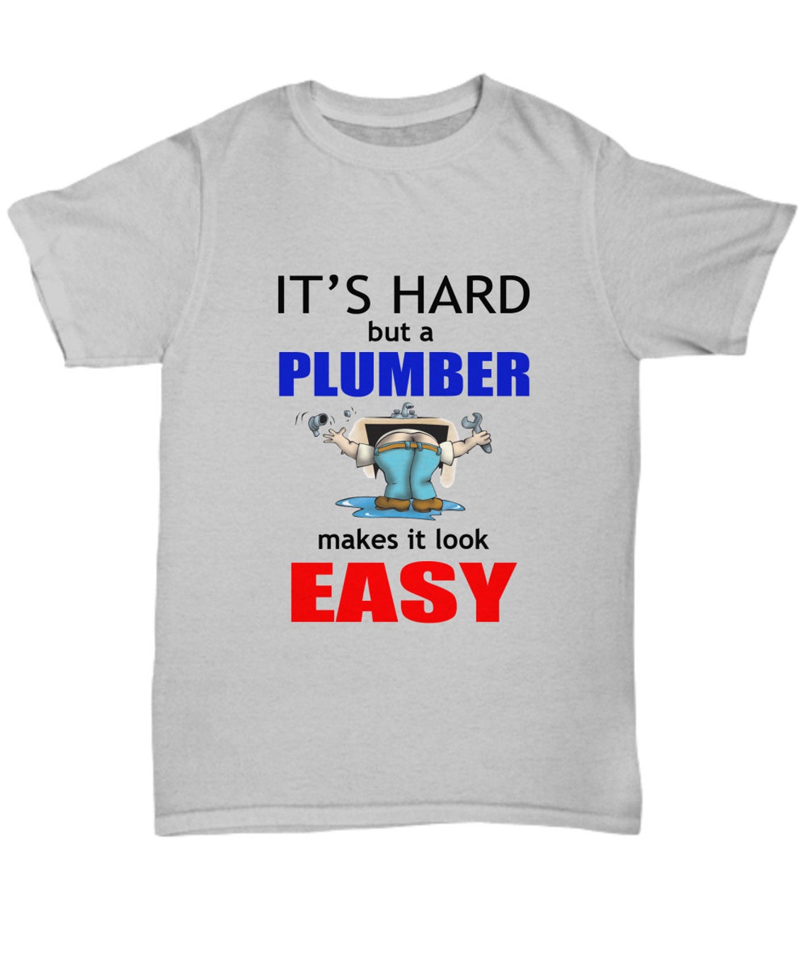 Funny Plumber's Crack Shirt It's Hard but A Plumber - Etsy