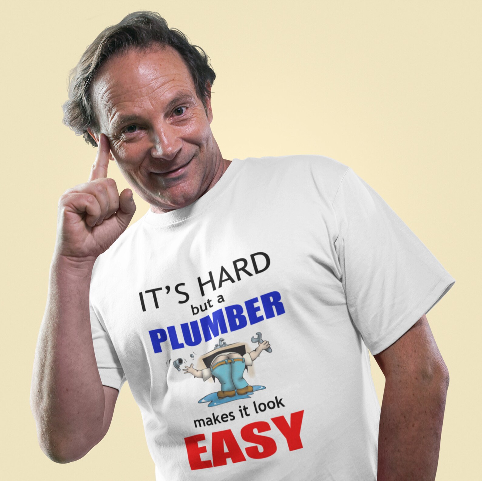 Funny Plumber's Crack Shirt It's Hard but A Plumber Makes It Look Easy ...