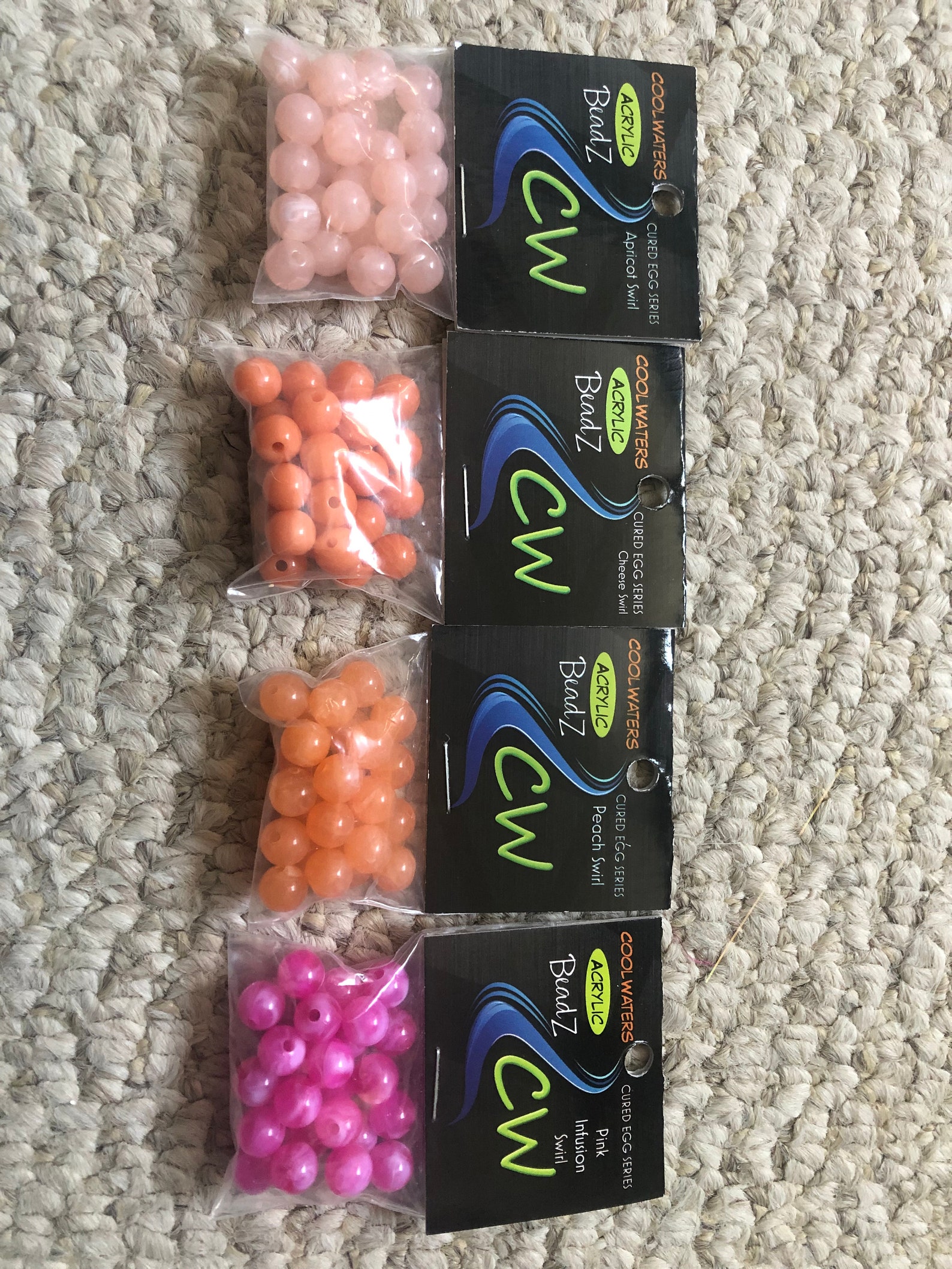 Steelhead Salmon Veiled Bead Flies Acrylic Beads, 6 Flies or 12 Flies ...