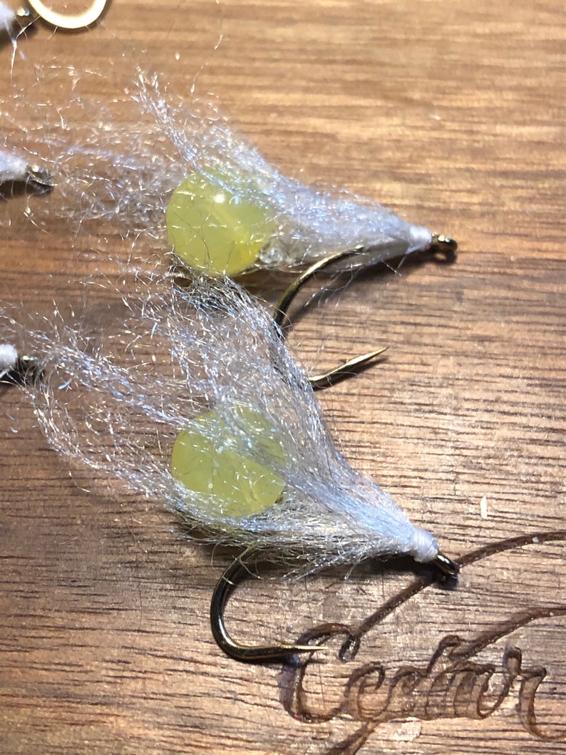 Steelhead Salmon Veiled Bead Flies Acrylic Beads, 6 Flies or 12 Flies ...