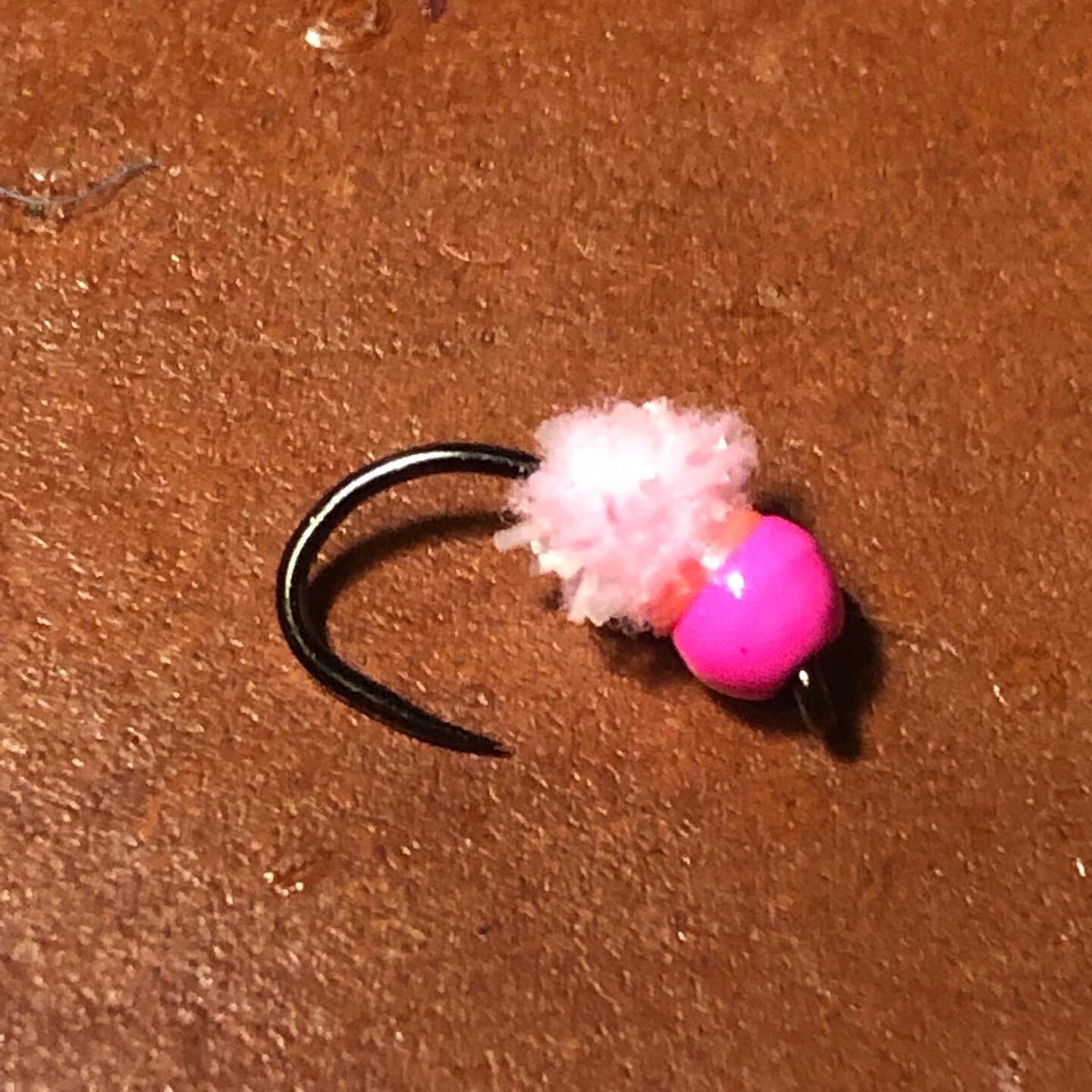 Double Bubble Egg Fly, 3.8mm Tungsten on Size 14 Barbless Hook. (5 Pack ...