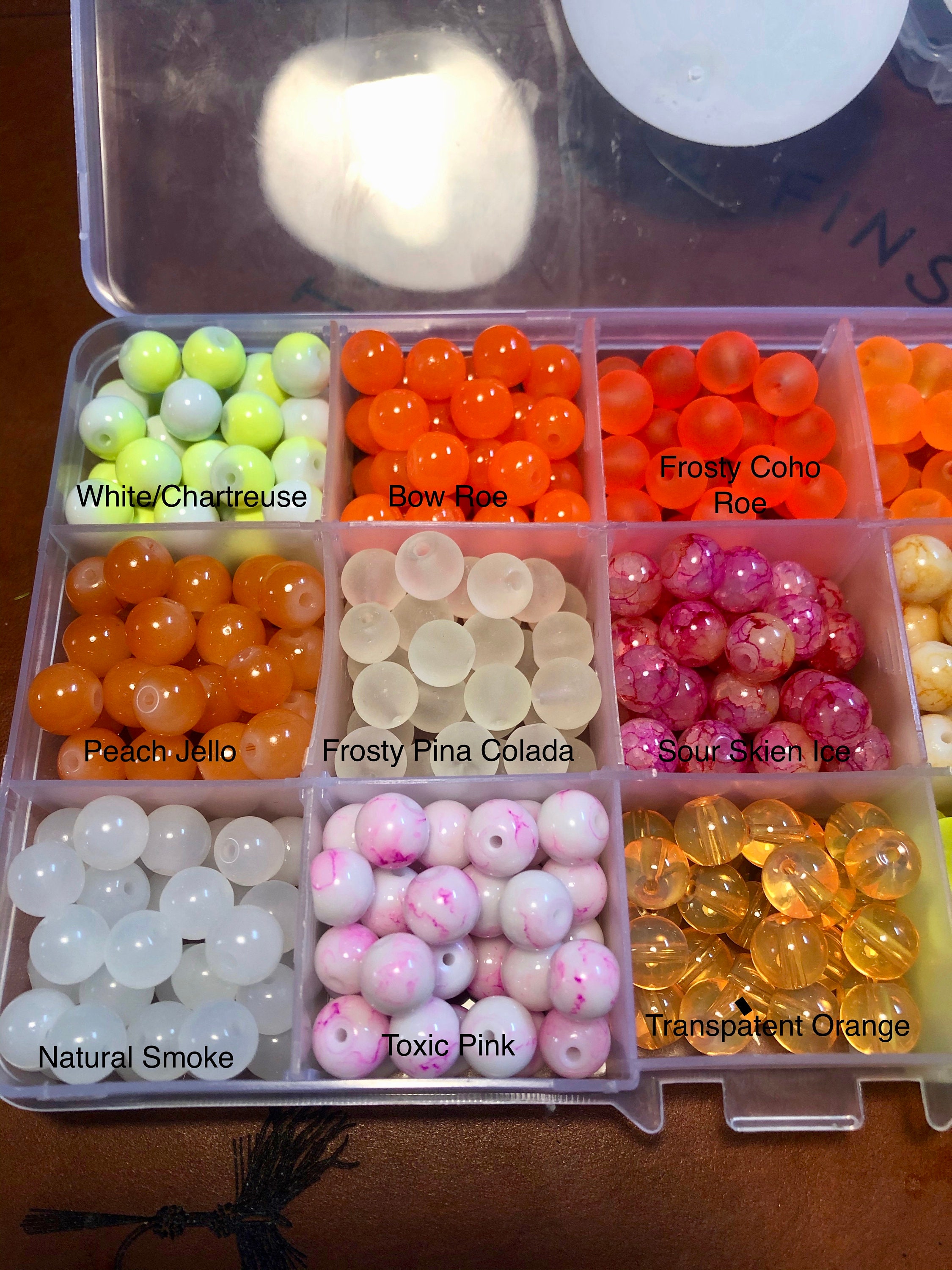 Steelhead Veiled Bead Fly 6 Pack Glass Beads - Etsy