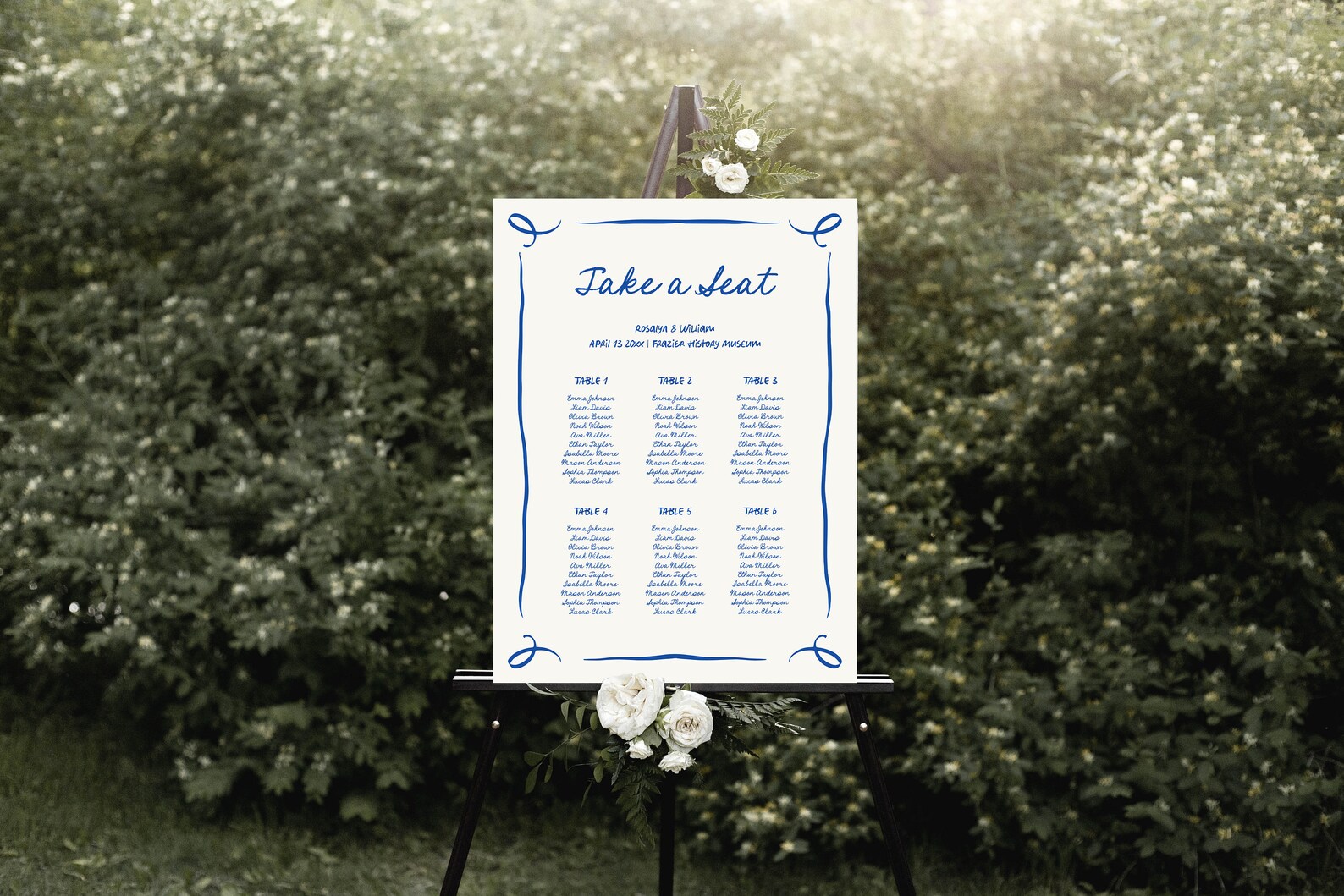 Whimsical Hand-drawn Seating Chart | Minimalist Script | Handwritten ...