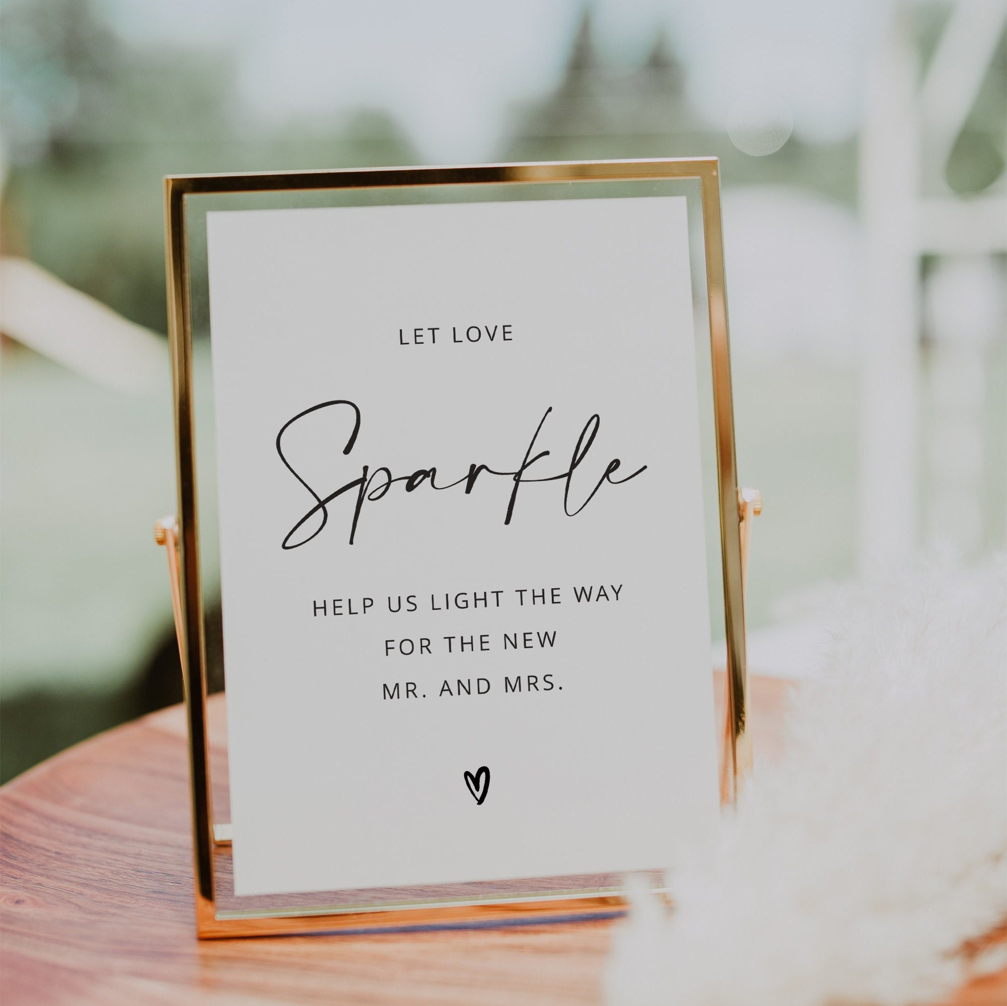 Minimalist Wedding Signs Wedding Sparkler Send off Sign - Etsy