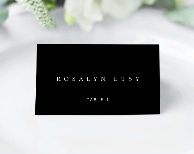 Black Name Cards With Wax Seal, Vellum Place Cards With Wax Seal, Black ...