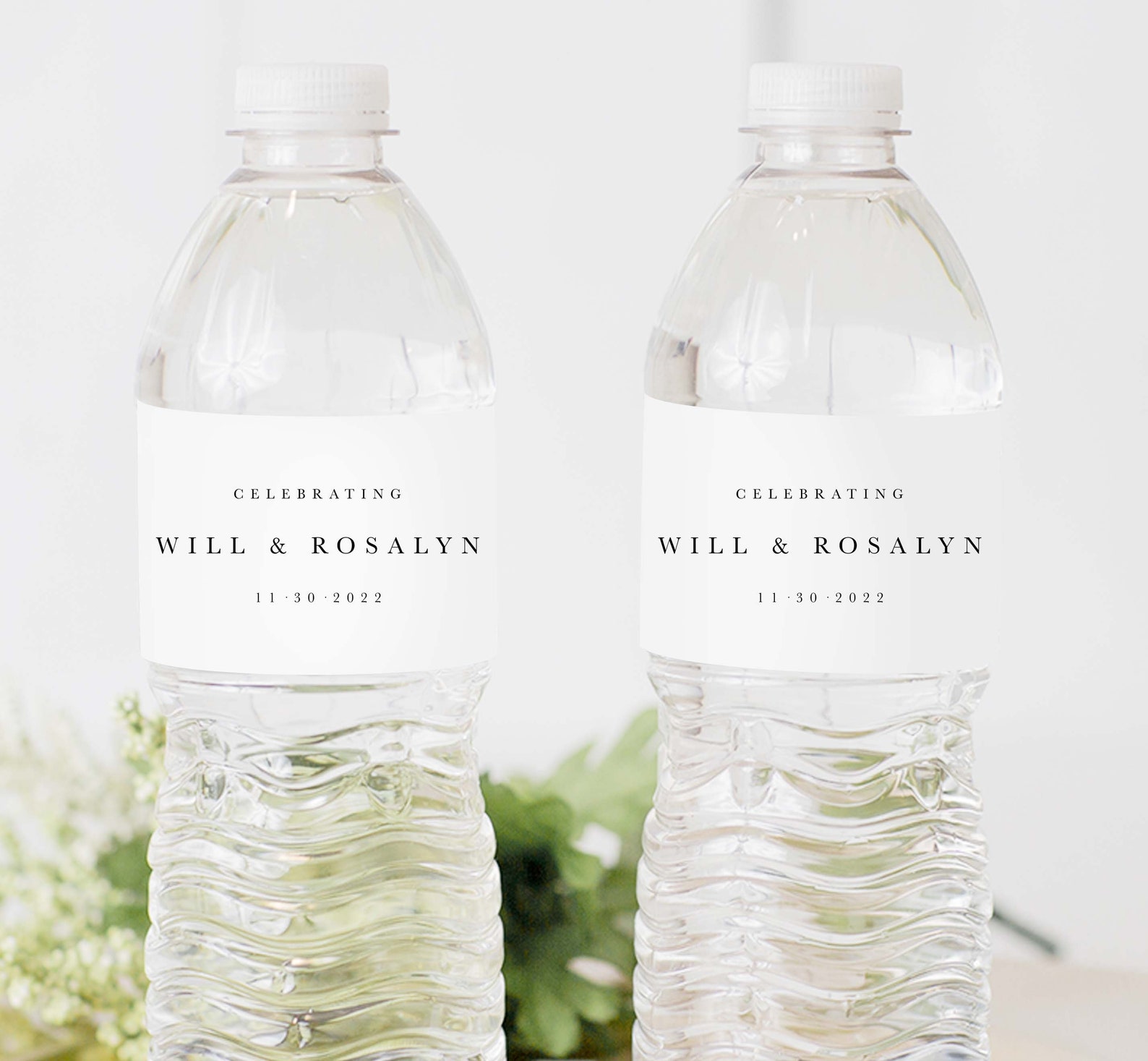 Personalized Wedding Water Bottle Label, Wedding Bater Bottle Label ...