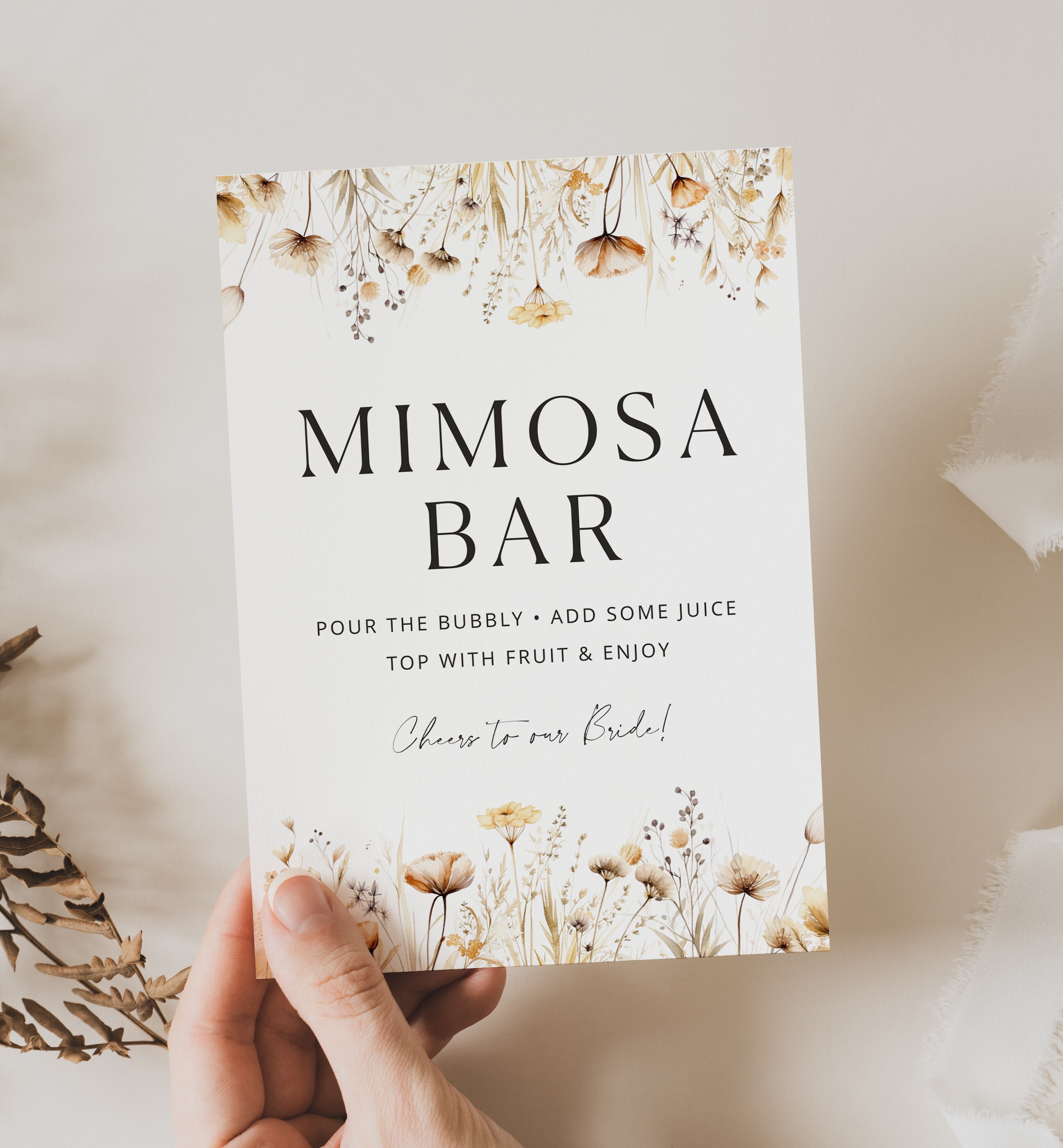 Fall Bridal Shower Mimosa Bar Sign, Mimosa Bar Sign, Fall Mimosa Bar ...