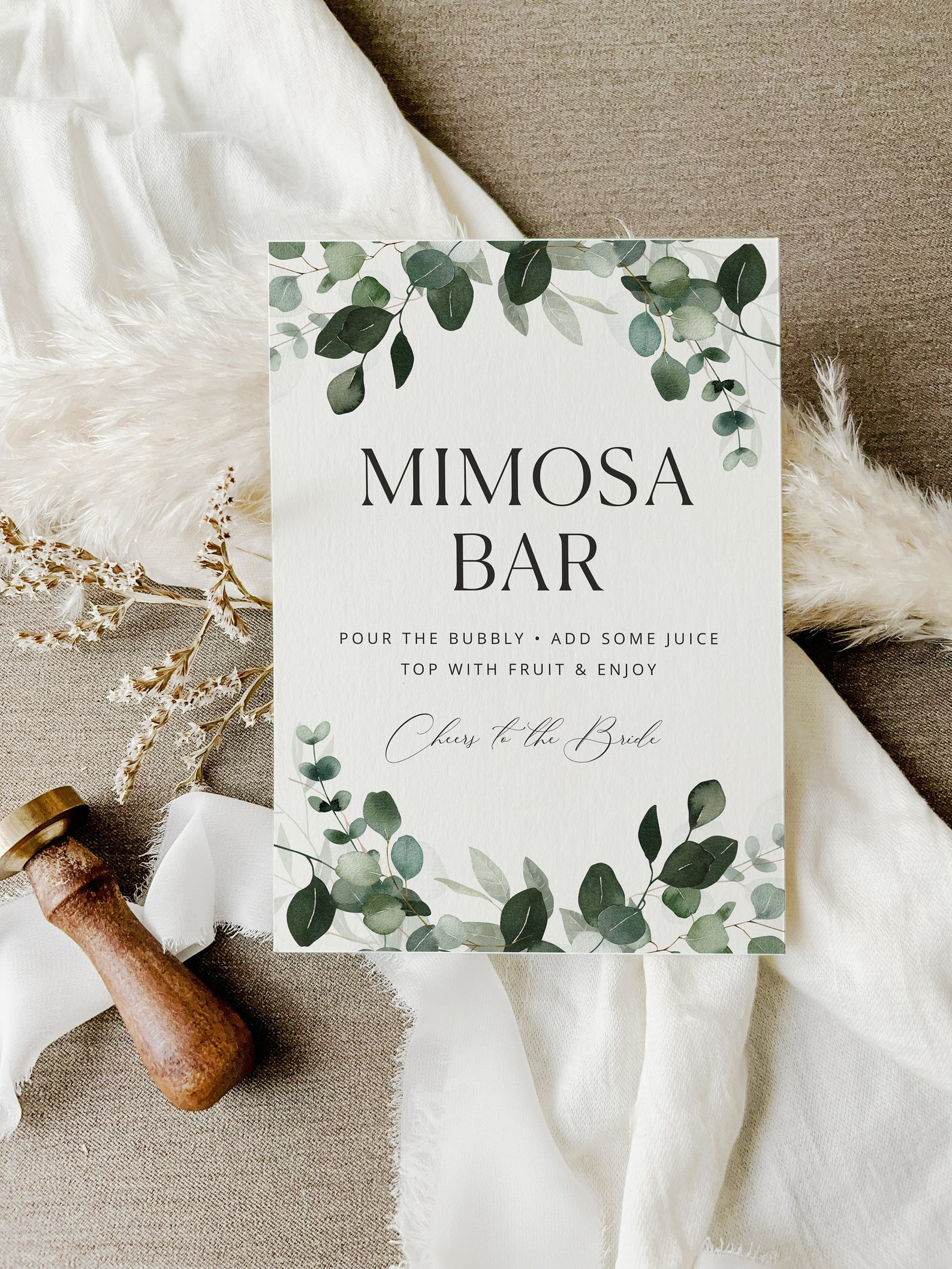 Cute Mimosa Bar Sign, Mimosa Bar Sign, Floral Mimosa Bar Sign, Bridal ...