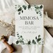 Cute Mimosa Bar Sign, Mimosa Bar Sign, Floral Mimosa Bar Sign, Bridal ...