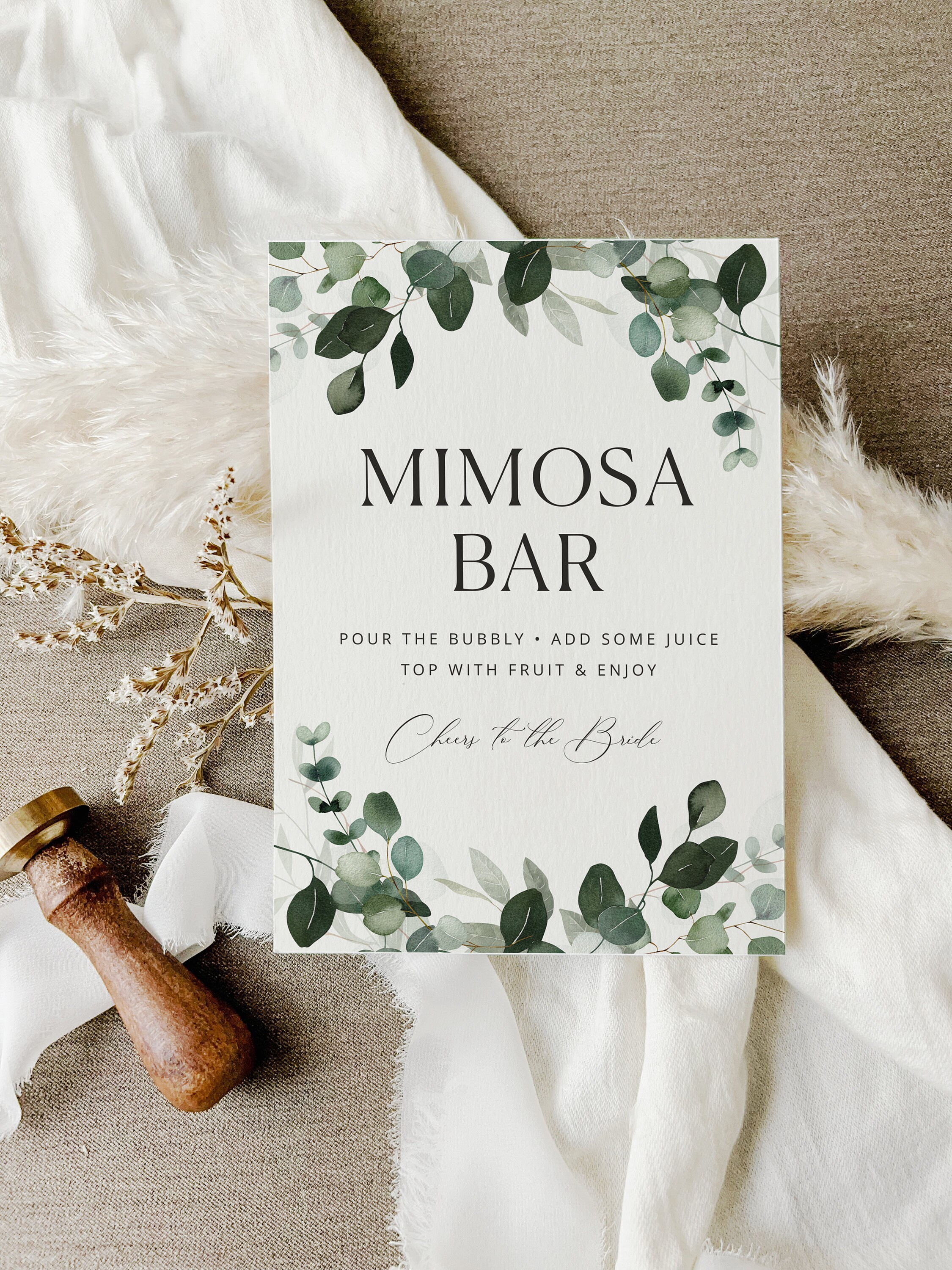 Cute Mimosa Bar Sign, Mimosa Bar Sign, Floral Mimosa Bar Sign, Bridal ...