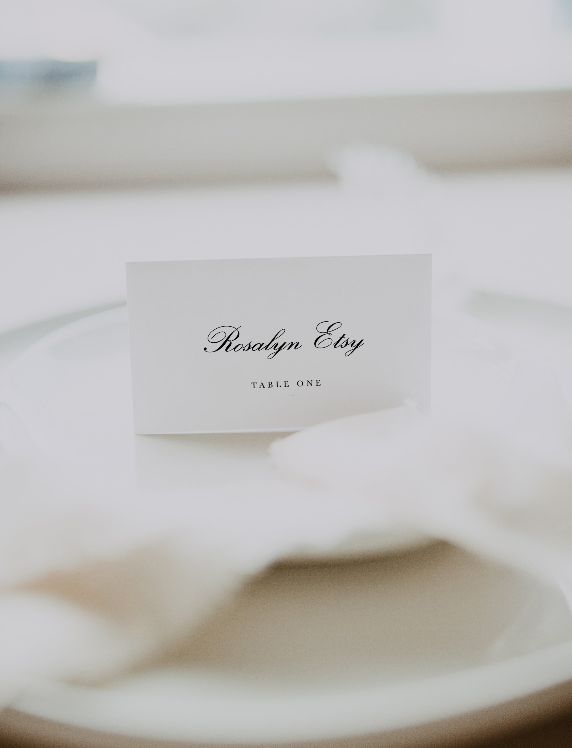 MINIMAL Wedding Place Cards Template Editable Place Card - Etsy