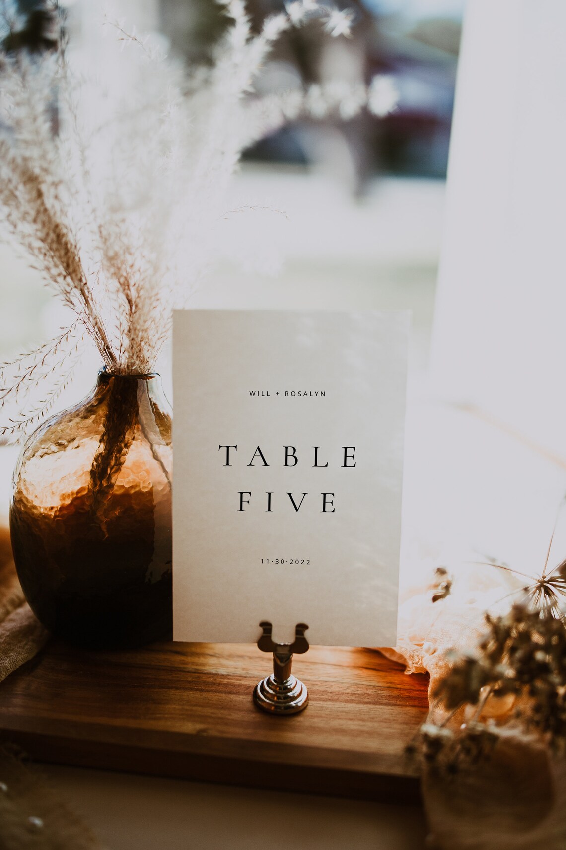 Modern Table Numbers Template, Minimal Table Numbers, Minimal Wedding ...