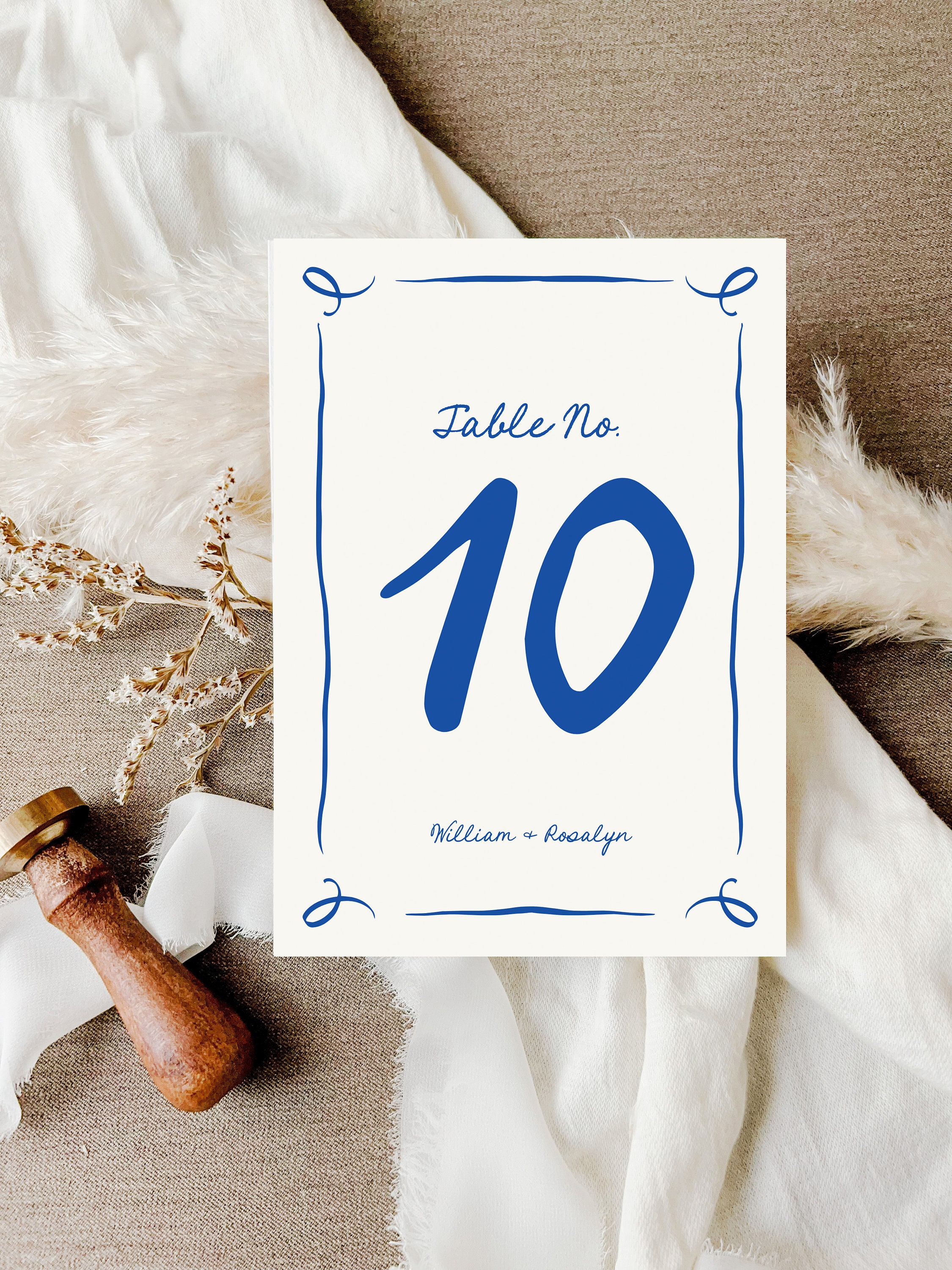 Whimsical Hand-drawn Wedding Table Numbers | Minimalist Script Design ...