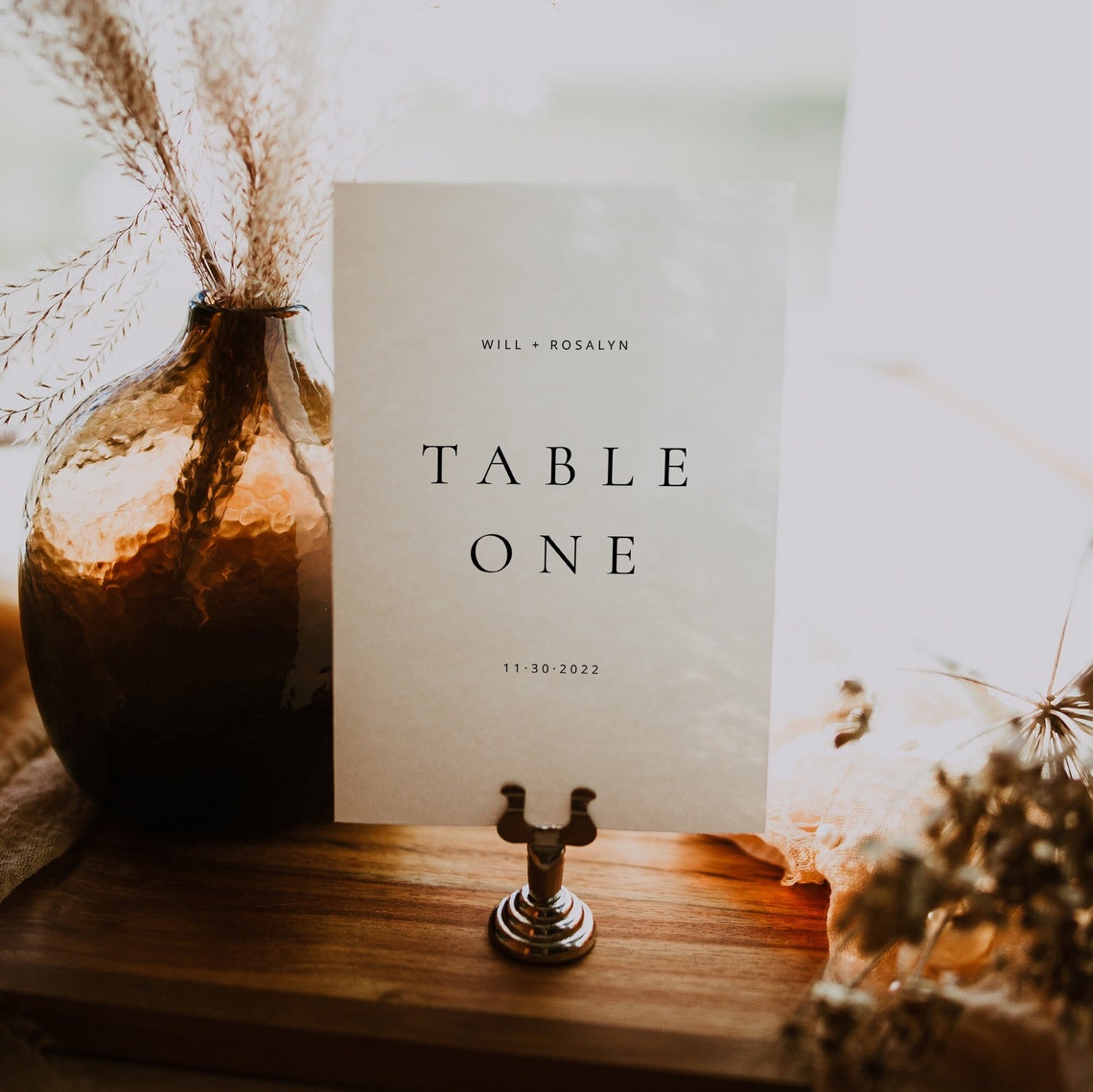 Modern Table Numbers Template, Minimal Table Numbers, Minimal Wedding ...