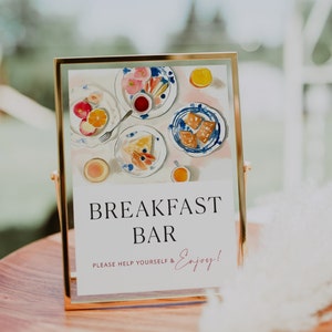 Breakfast Bar Sign, Breakfast Bar, Bridal Shower Sign, Cute Bridal ...