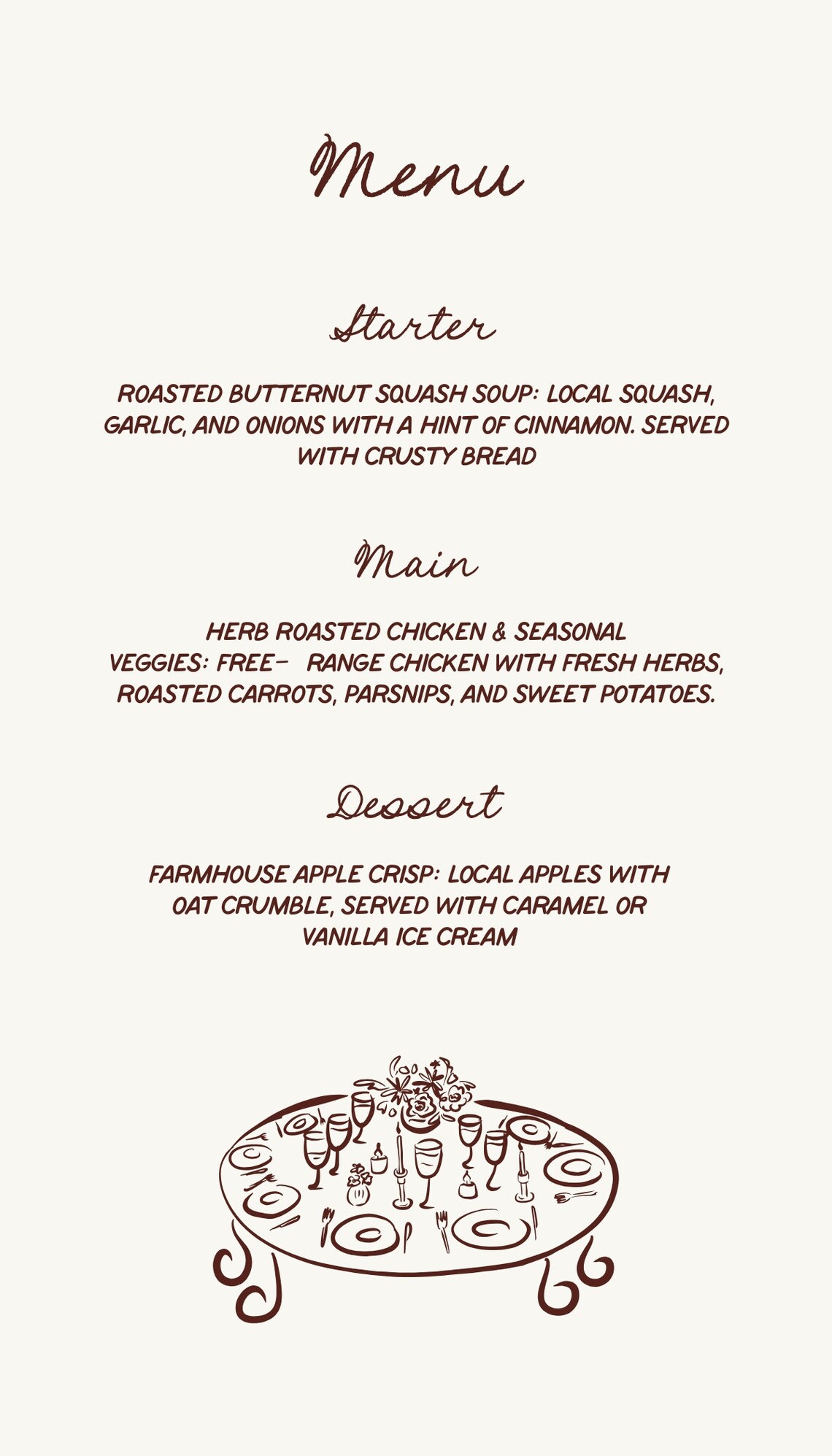 Editable Fall Soirée Menu Set | Cocktail & Food Menu Templates ...