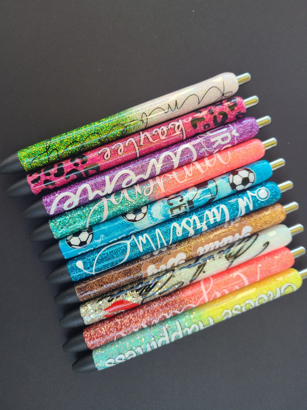 Custom Glitter Inkjoy Gel Pens, Personalized Glitter Resin Pens, Create ...