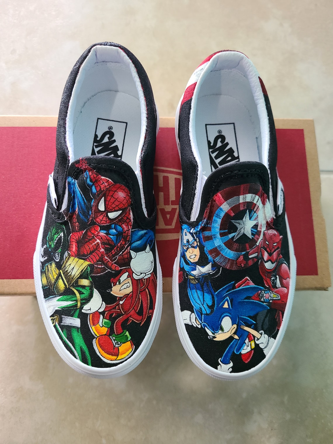 Superhero shoes marvel painted shoes kids shoes painted | Etsy